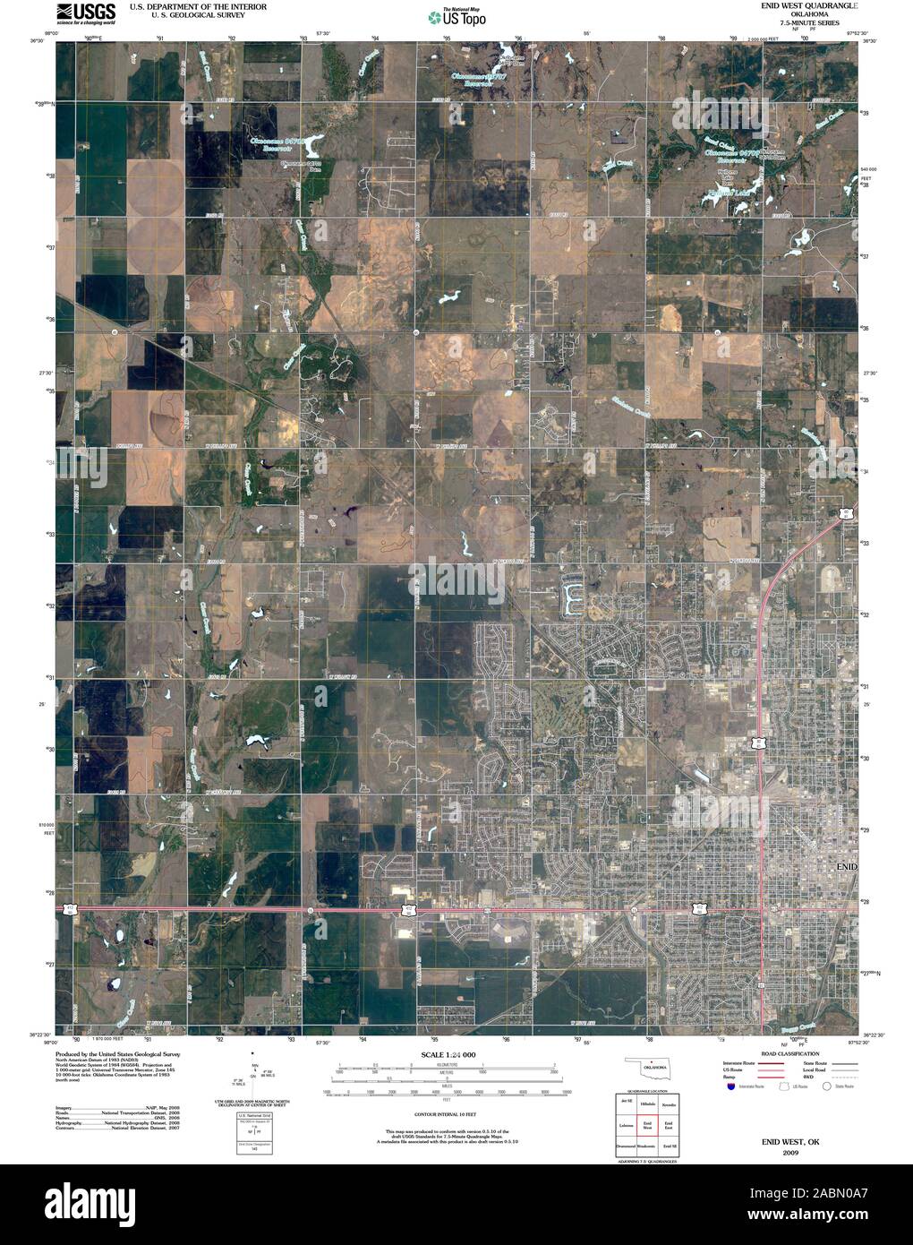 Map of enid oklahoma hi-res stock photography and images - Alamy