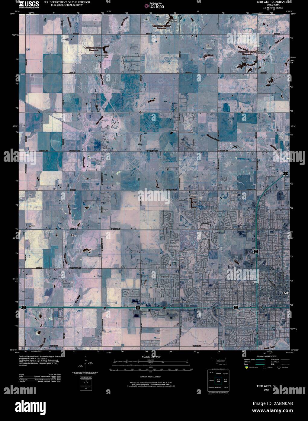 Map of enid oklahoma hi-res stock photography and images - Alamy