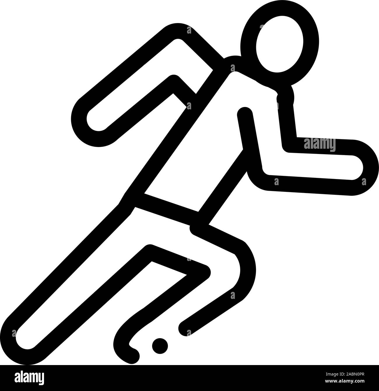 Runner Athlete in Action Icon Vector Outline Illustration Stock Vector ...