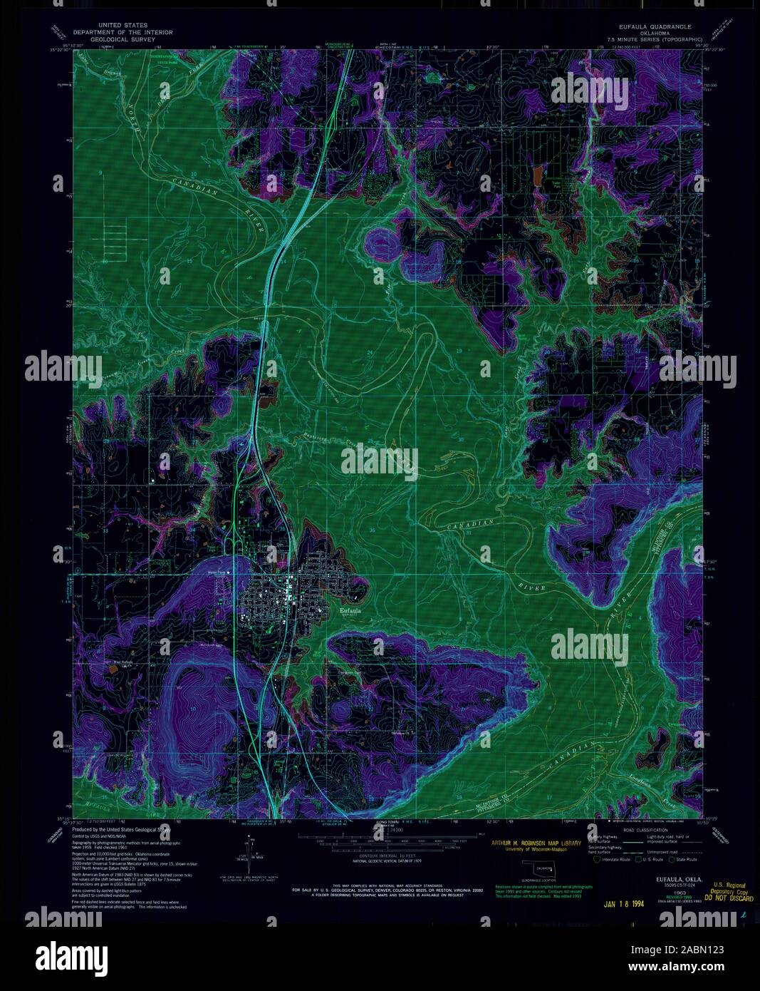 Map of eufaula hi-res stock photography and images - Alamy