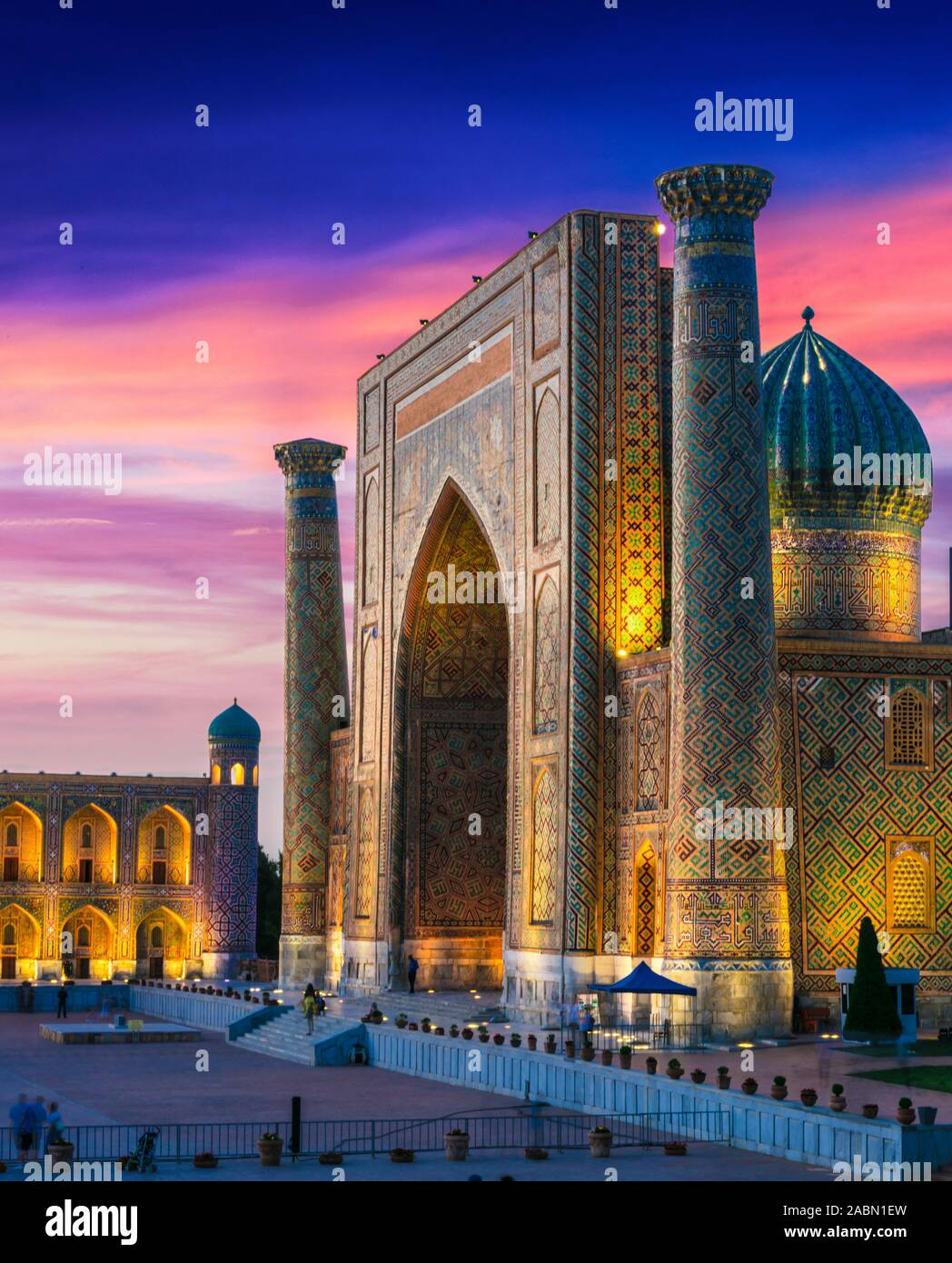 Registan, an old public square in the heart of the ancient city of ...
