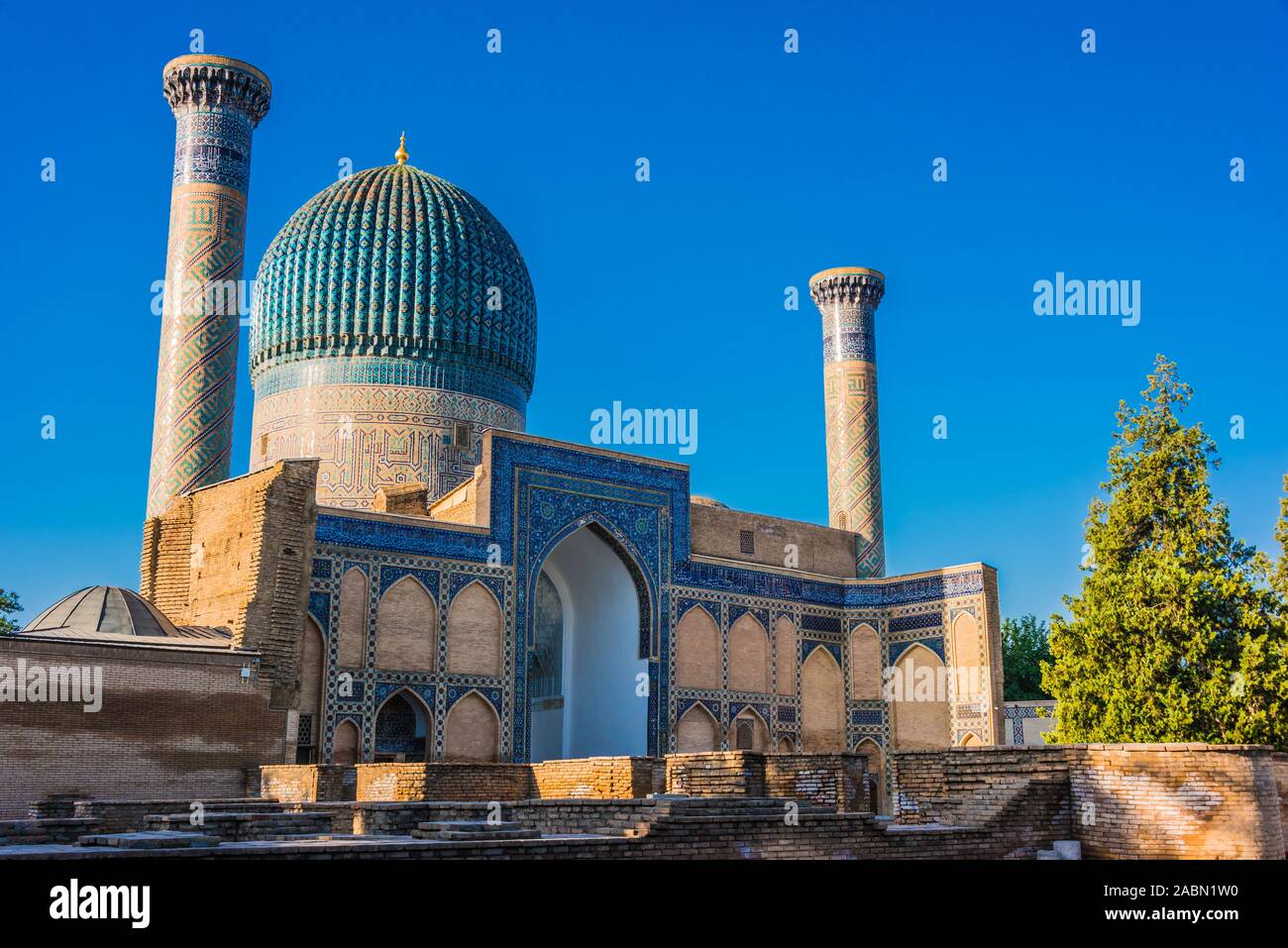 Gur-e-Amir or Guri Amir (Tomb of the King), a mausoleum of the Asian ...