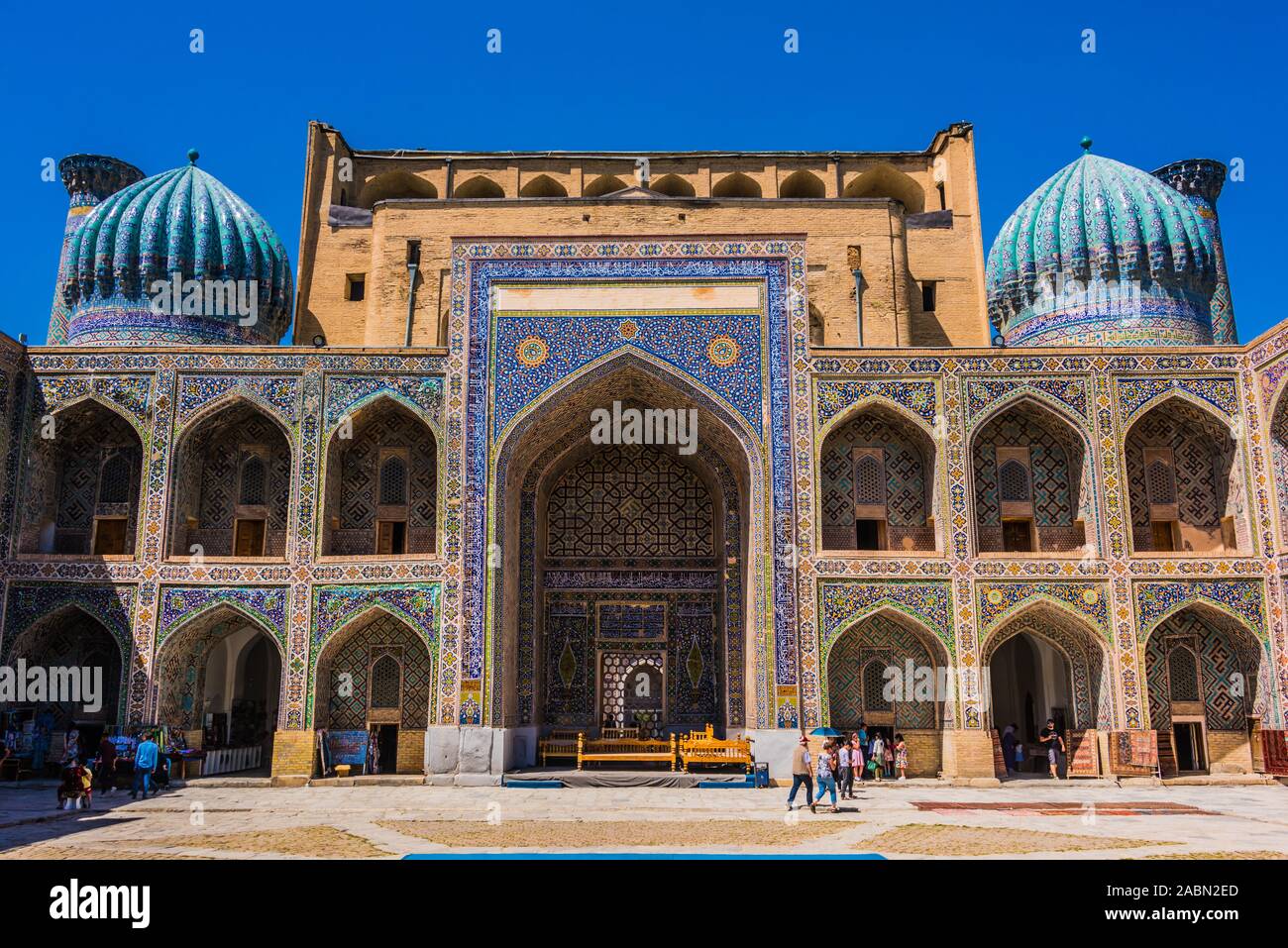 SAMARKAND, UZBEKISTAN - MAY 9, 2019: Architecture of Registan, an old ...