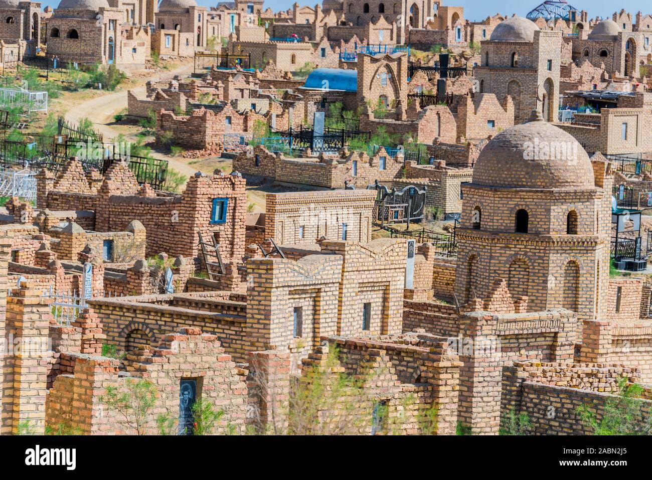 NUKUS, UZBEKISTAN - MAY 5, 2019: Historical Mizdakhan Necropolis around ...