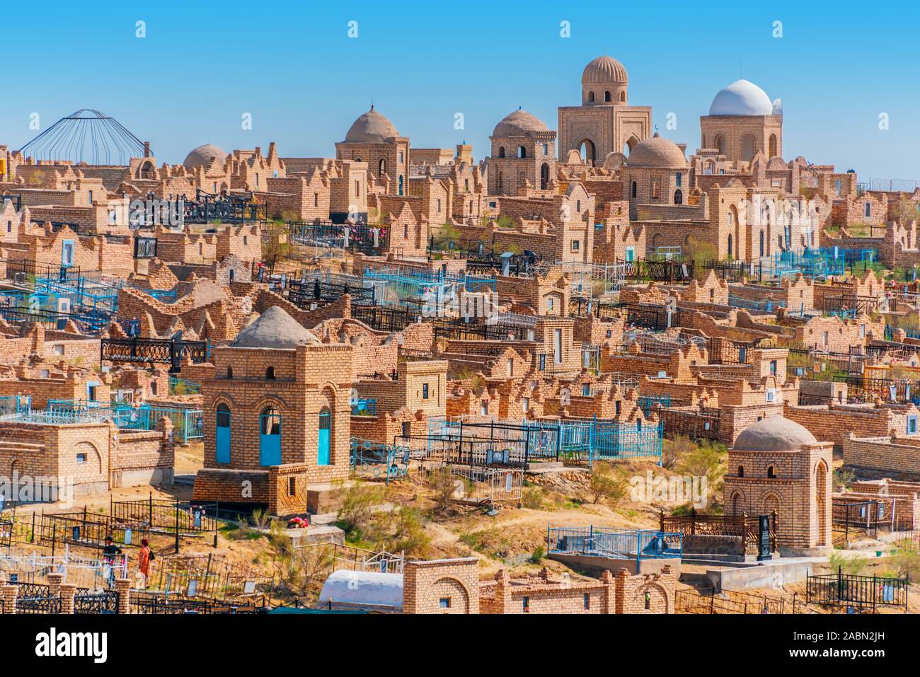 NUKUS, UZBEKISTAN - MAY 5, 2019: Historical Mizdakhan Necropolis around ...