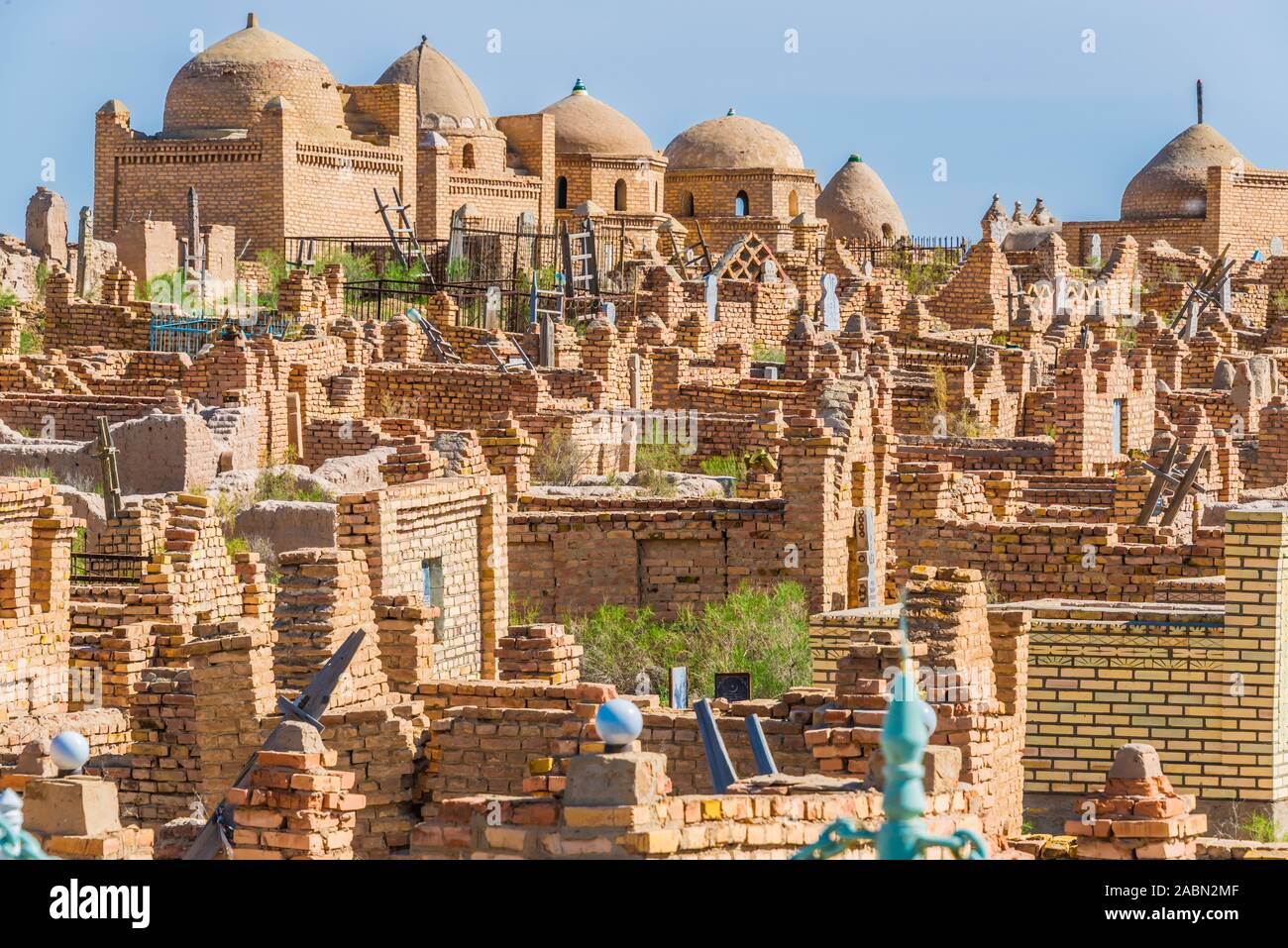 NUKUS, UZBEKISTAN - MAY 5, 2019: Historical Mizdakhan Necropolis around ...