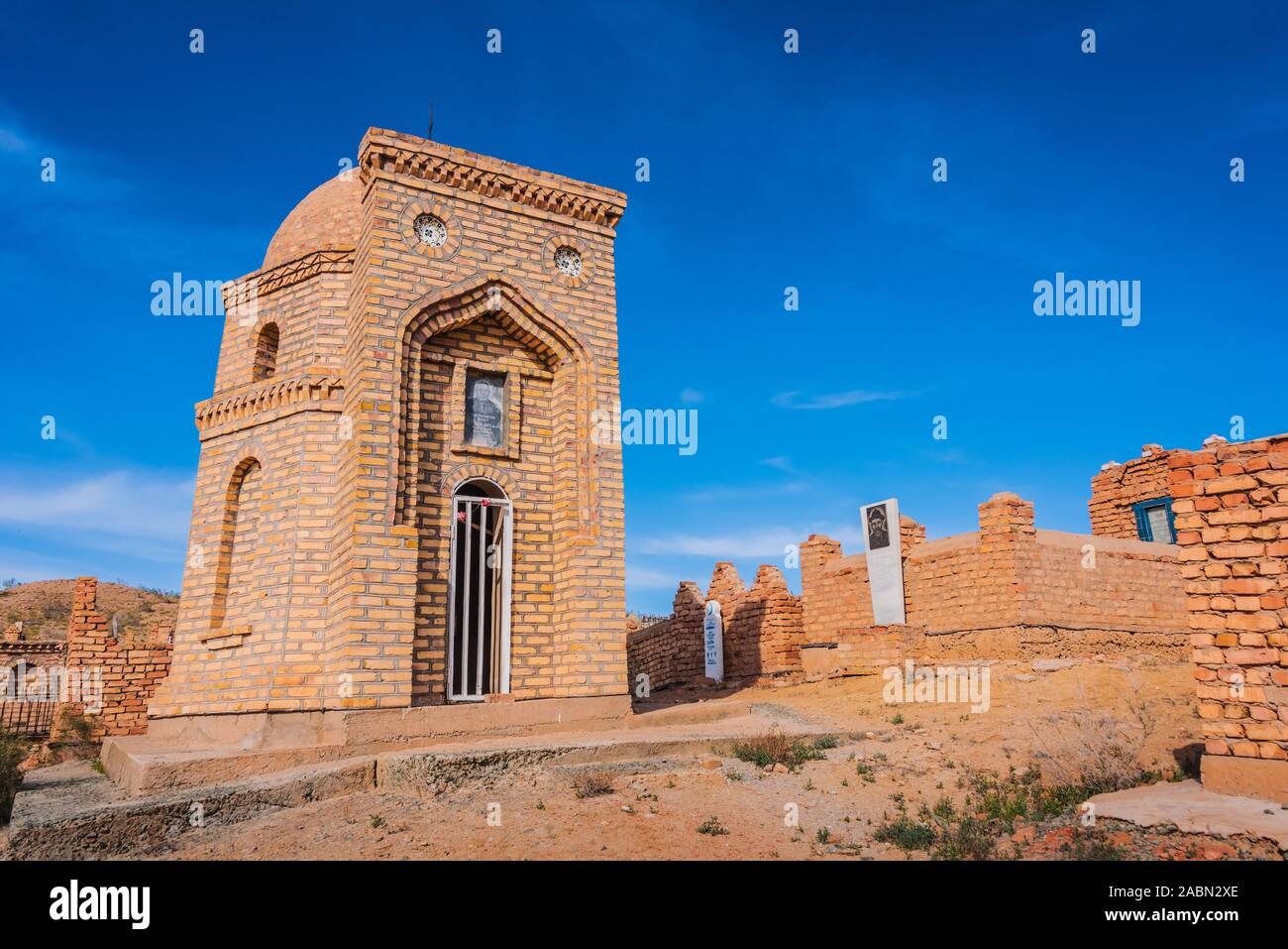 NUKUS, UZBEKISTAN - MAY 5, 2019: Historical Mizdakhan Necropolis around ...