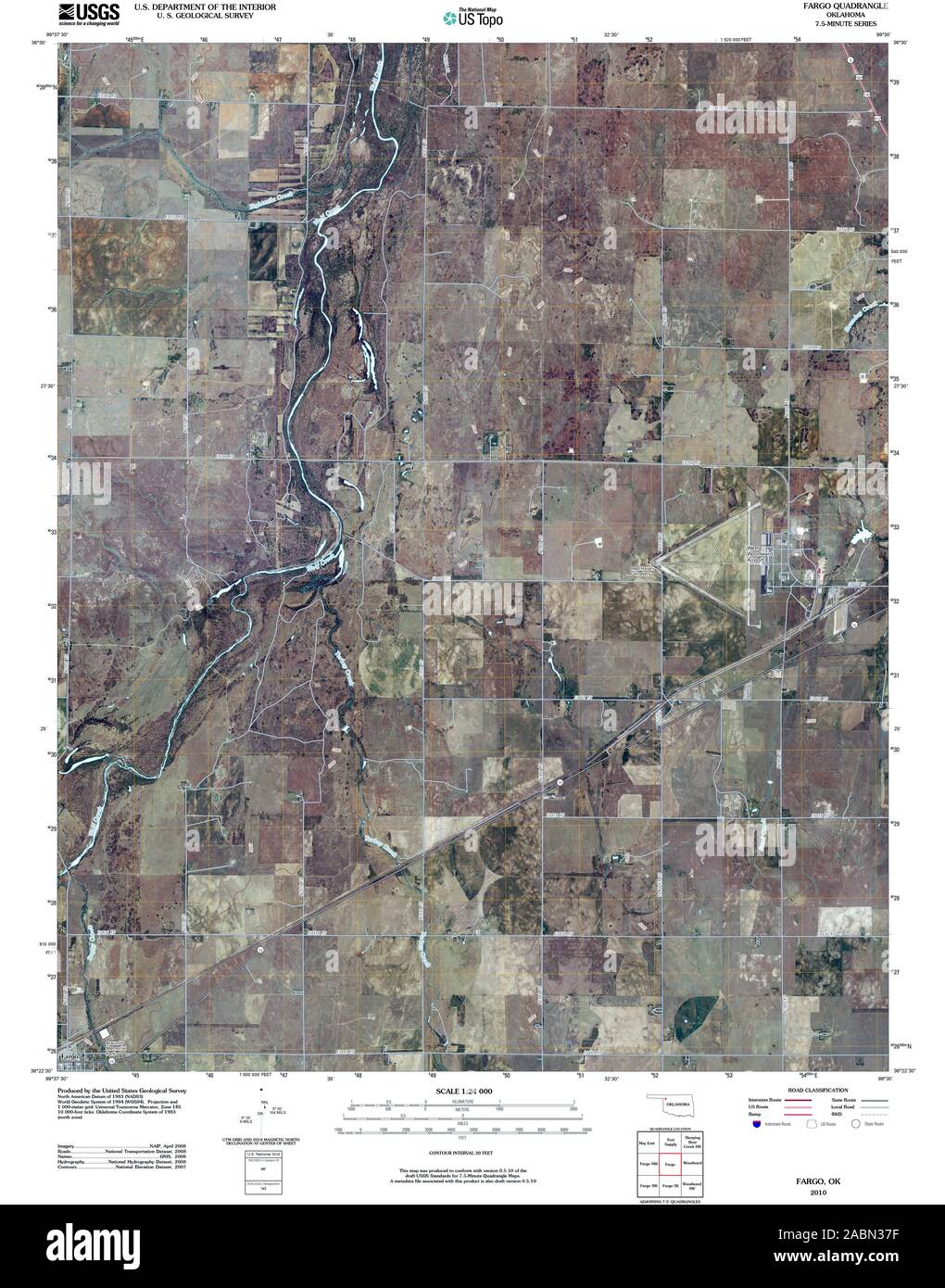 Map of fargo oklahoma hi-res stock photography and images - Alamy