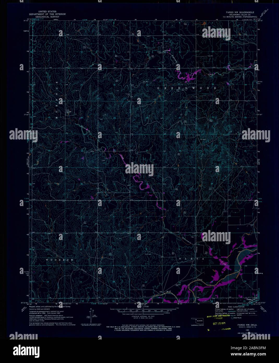 Fargo oklahoma map hi-res stock photography and images - Alamy