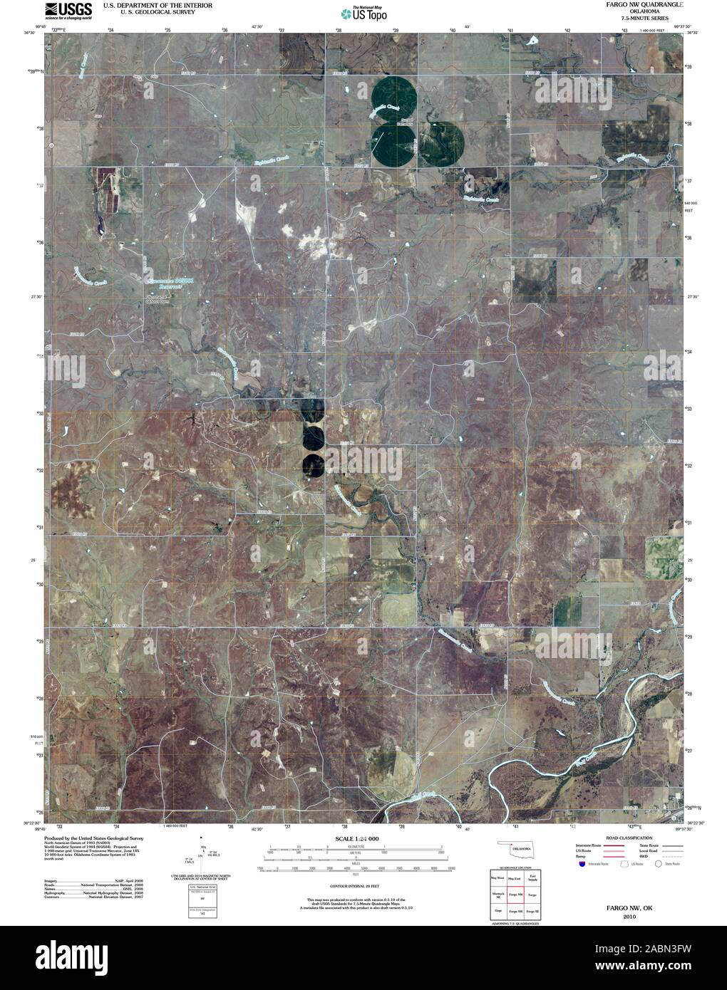 Map of fargo oklahoma hi-res stock photography and images - Alamy