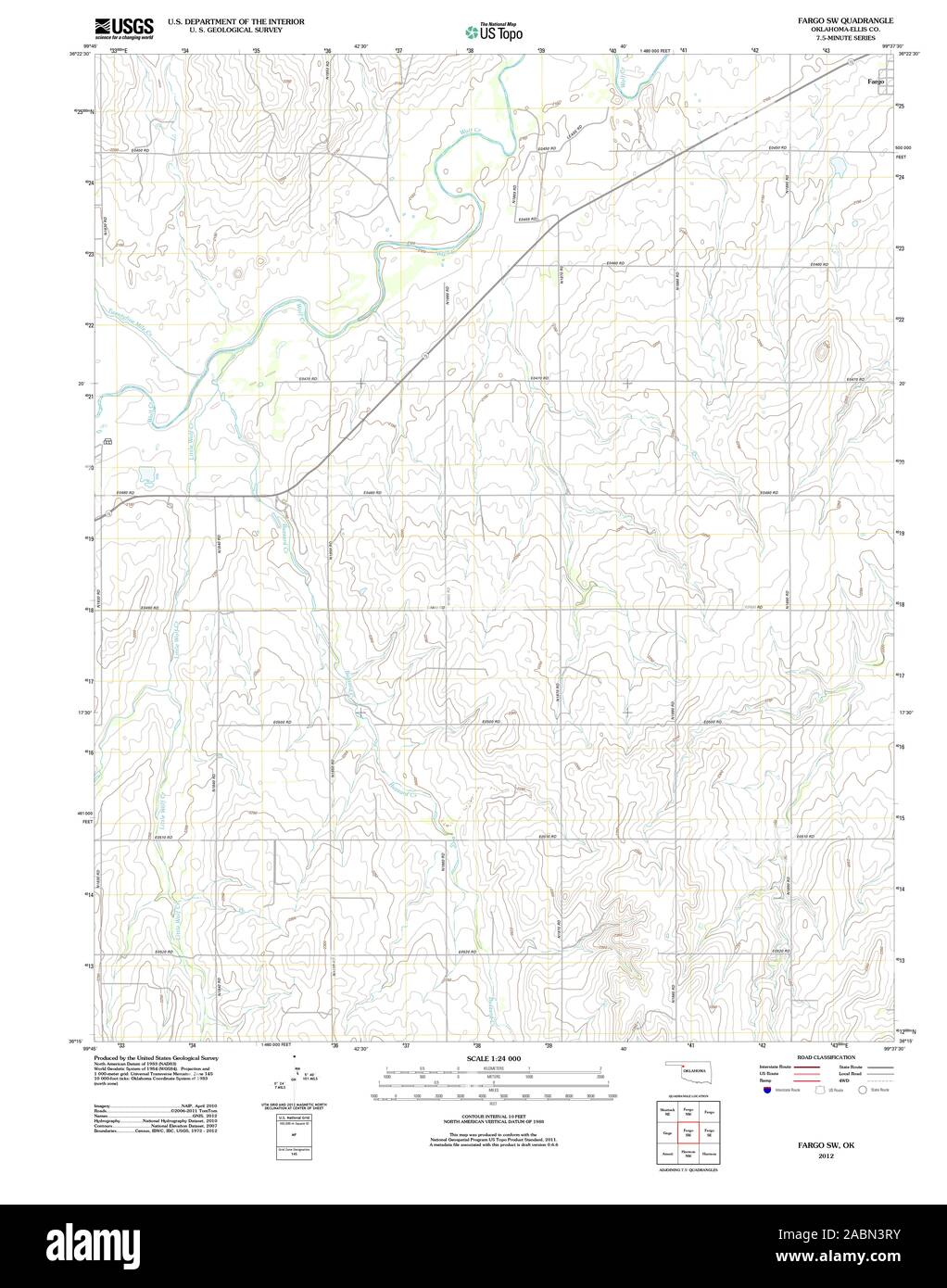 Map of fargo oklahoma hi-res stock photography and images - Alamy
