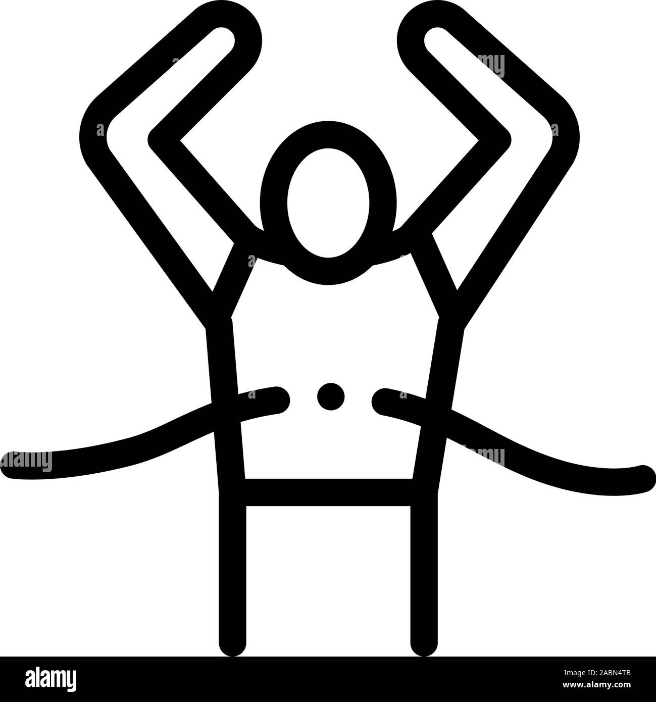 Runner Tearing Ribbon Icon Vector Outline Illustration Stock Vector ...