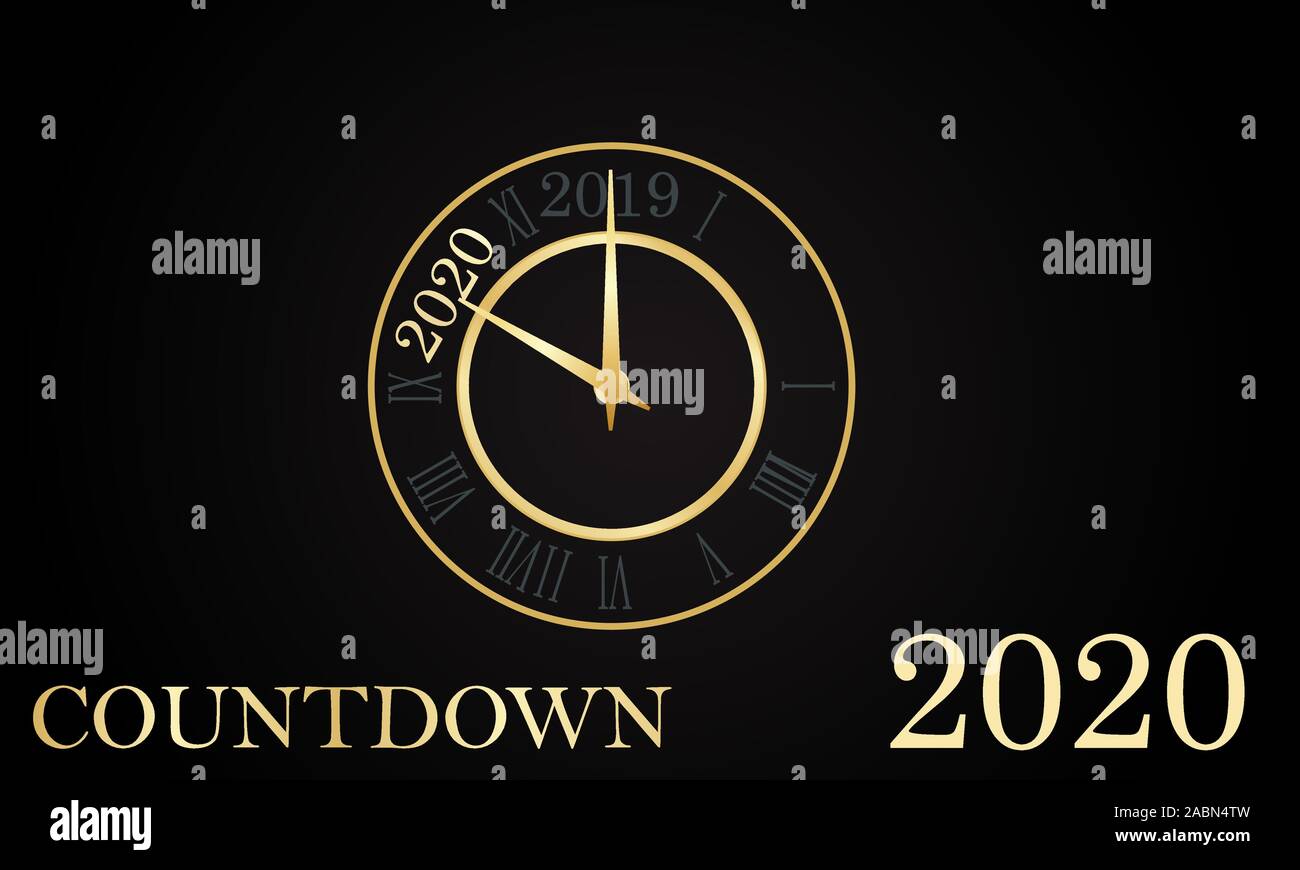 Black clock 2019 2020 hi-res stock photography and images - Alamy