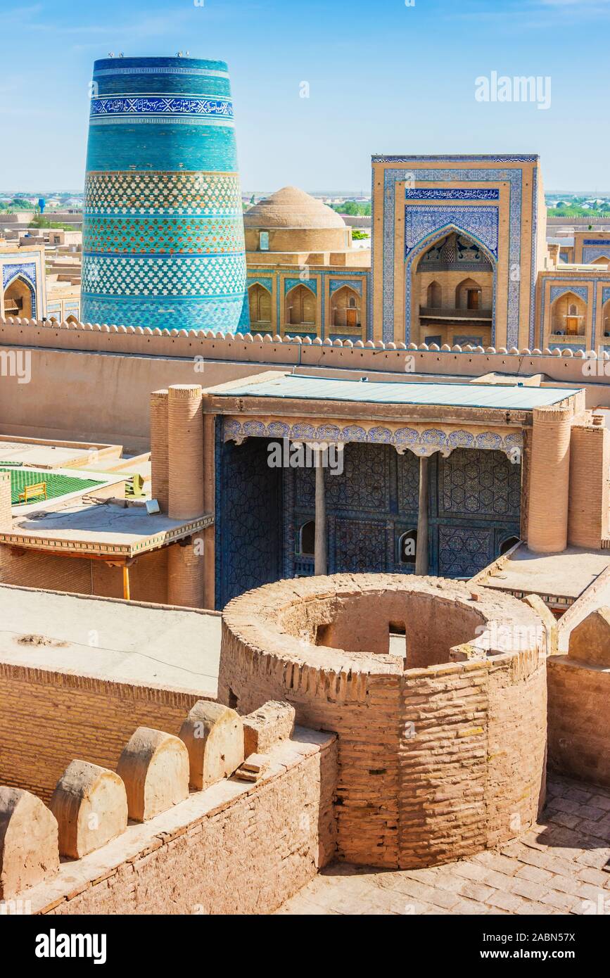 Historic architecture of Itchan Kala, walled inner town of the city of ...