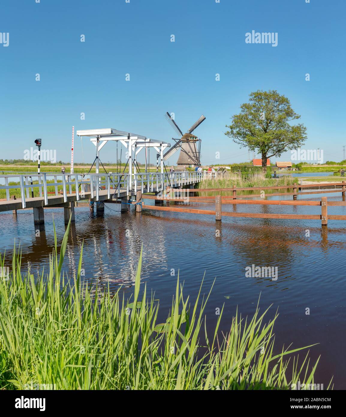 Baisin drainage windmill called Overwaard number 1 with a double ...