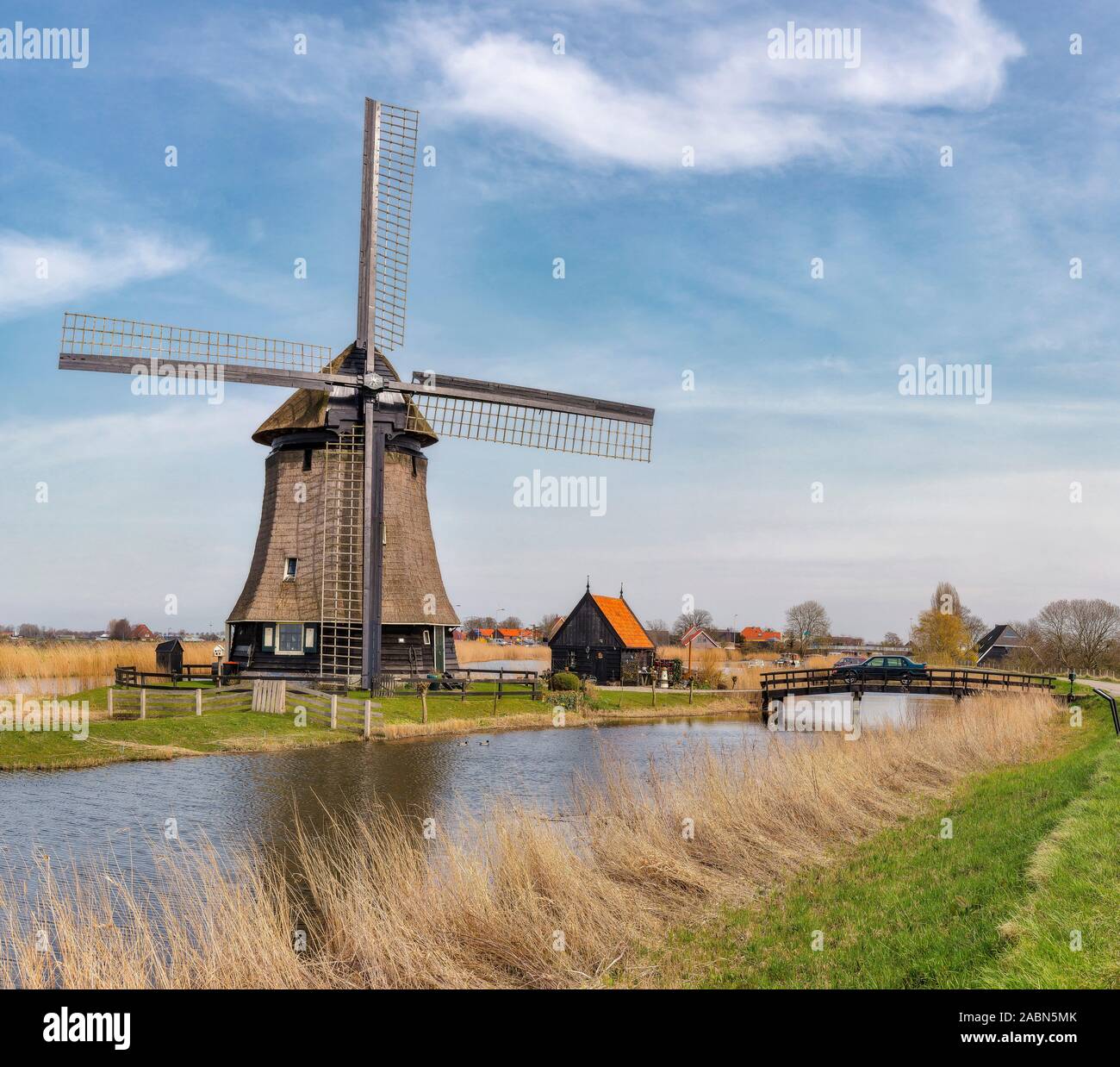 Ground sail wondmill called Strijkmolen I (i), Rustenburg, Noord ...