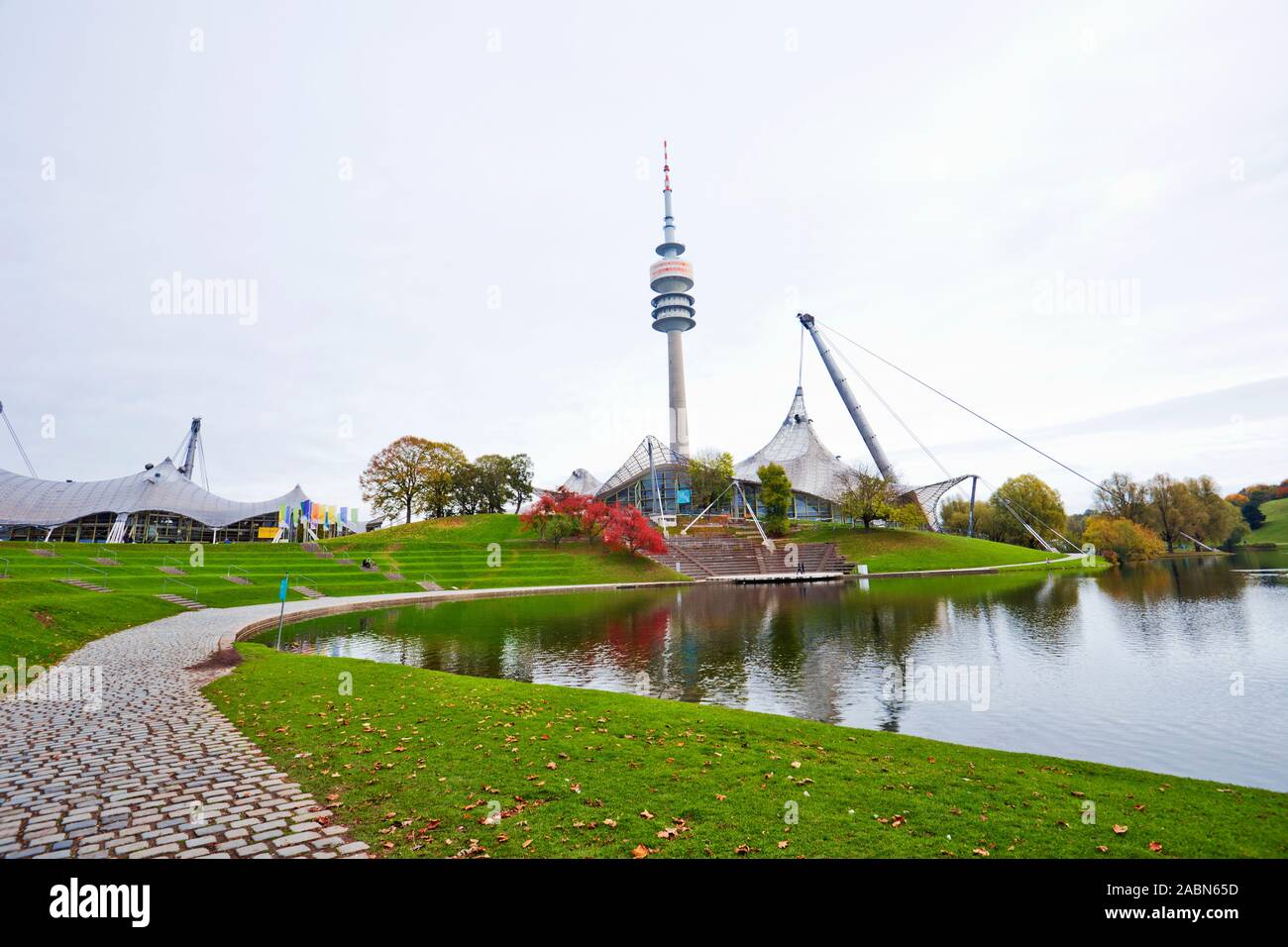 Olympic stadium olympiastadion munich munich hi-res stock photography ...