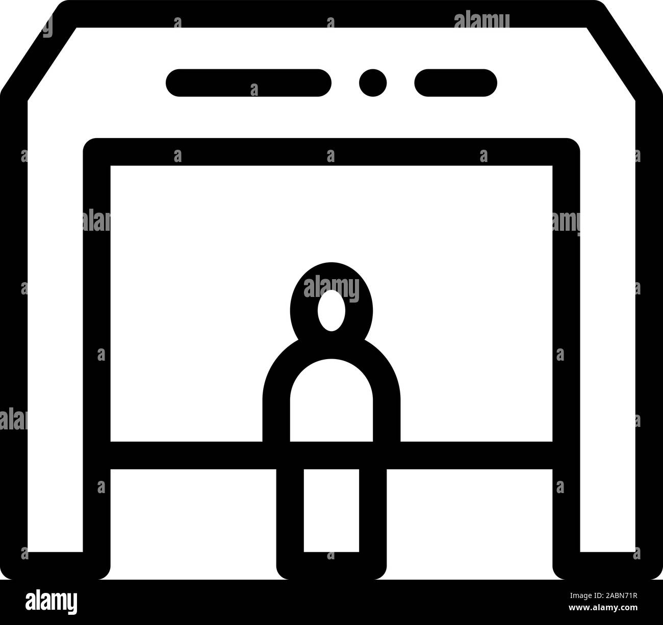 Finish Tape Person Crosses Finish Line Icon Vector Outline Illustration ...