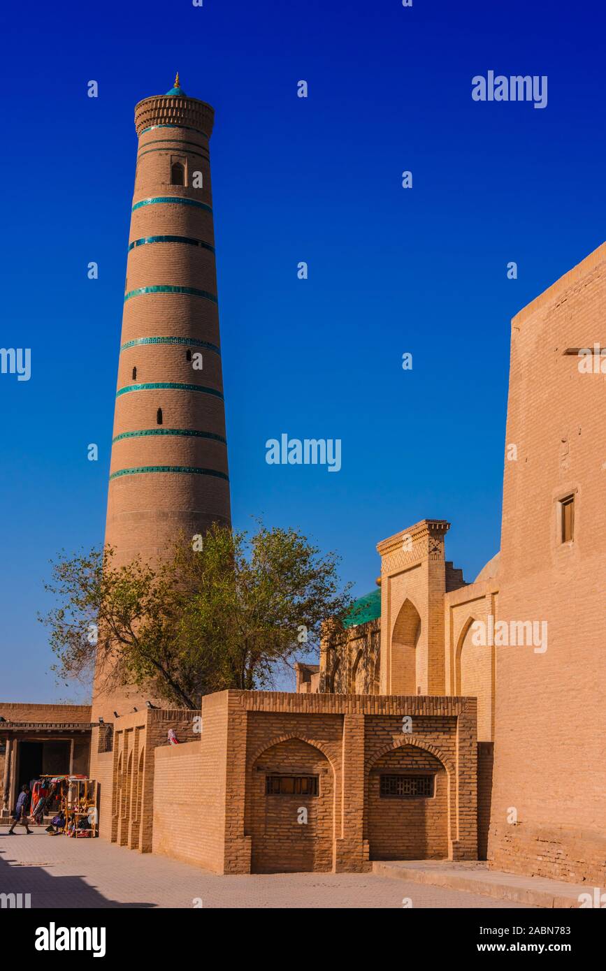 Historic architecture of Itchan Kala, walled inner town of the city of ...
