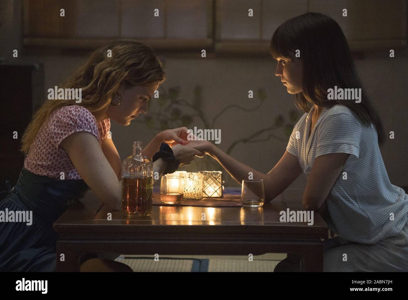 RILEY KEOUGH and ALICIA VIKANDER in EARTHQUAKE BIRD (2019), directed by ...