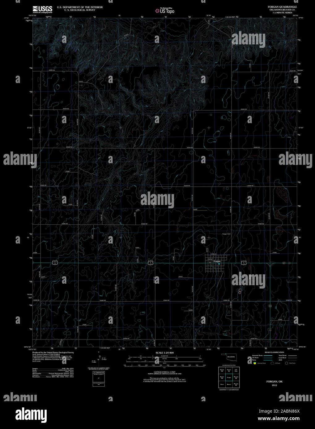 Map of forgan oklahoma hi-res stock photography and images - Alamy