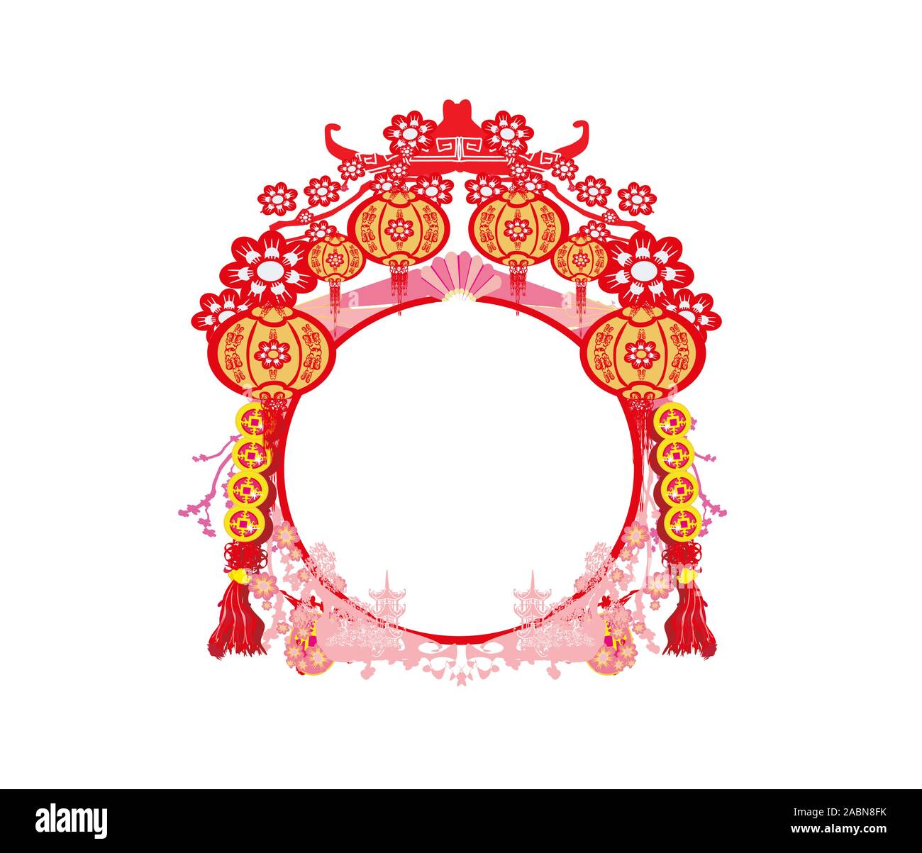 Mid-Autumn Festival for Chinese New Year frame Stock Vector Image & Art ...