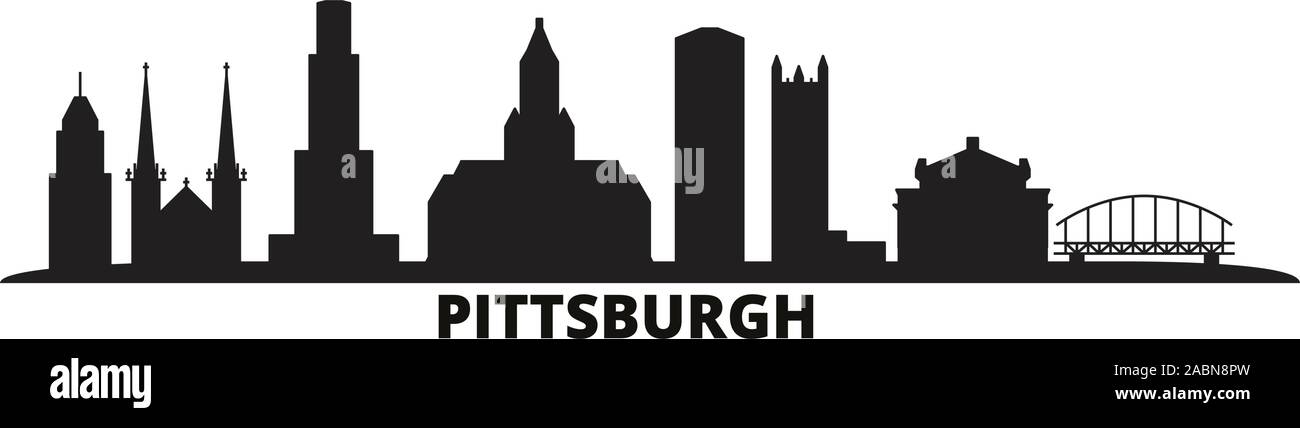 Downtown skyline allegheny river pittsburgh Stock Vector Images - Alamy