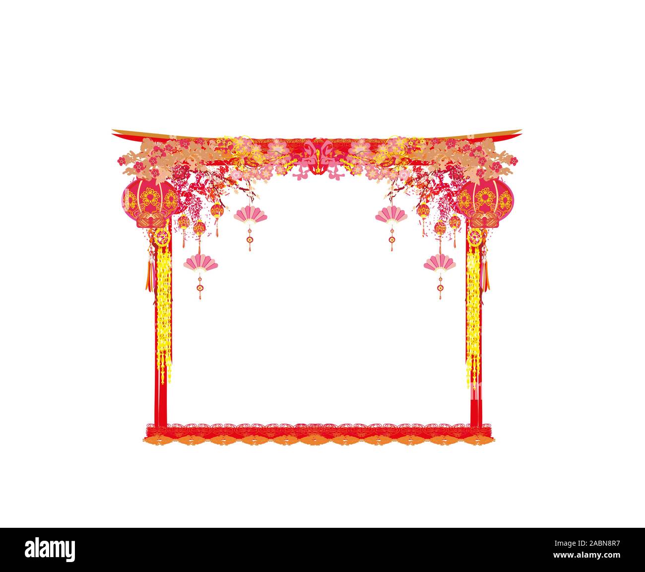 Mid-Autumn Festival for Chinese New Year - frame Stock Vector Image ...