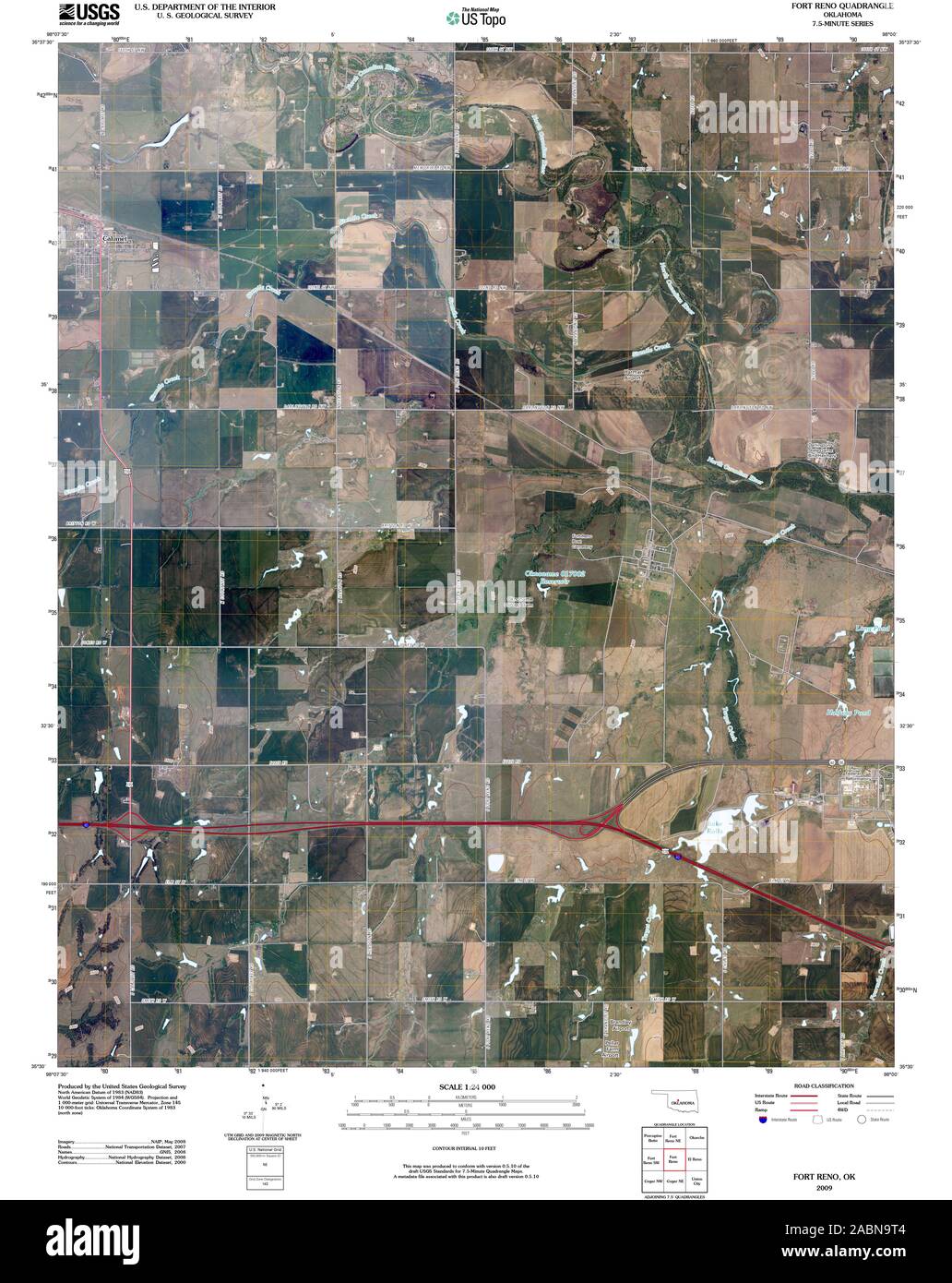 Reno oklahoma map Cut Out Stock Images & Pictures - Alamy