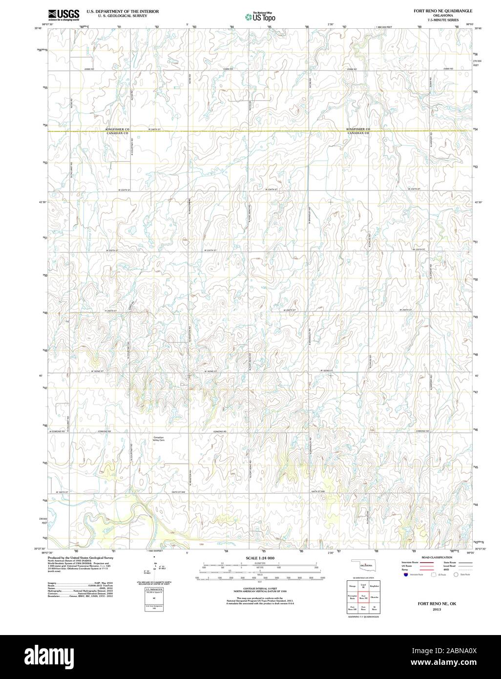 Map of reno oklahoma hi-res stock photography and images - Alamy