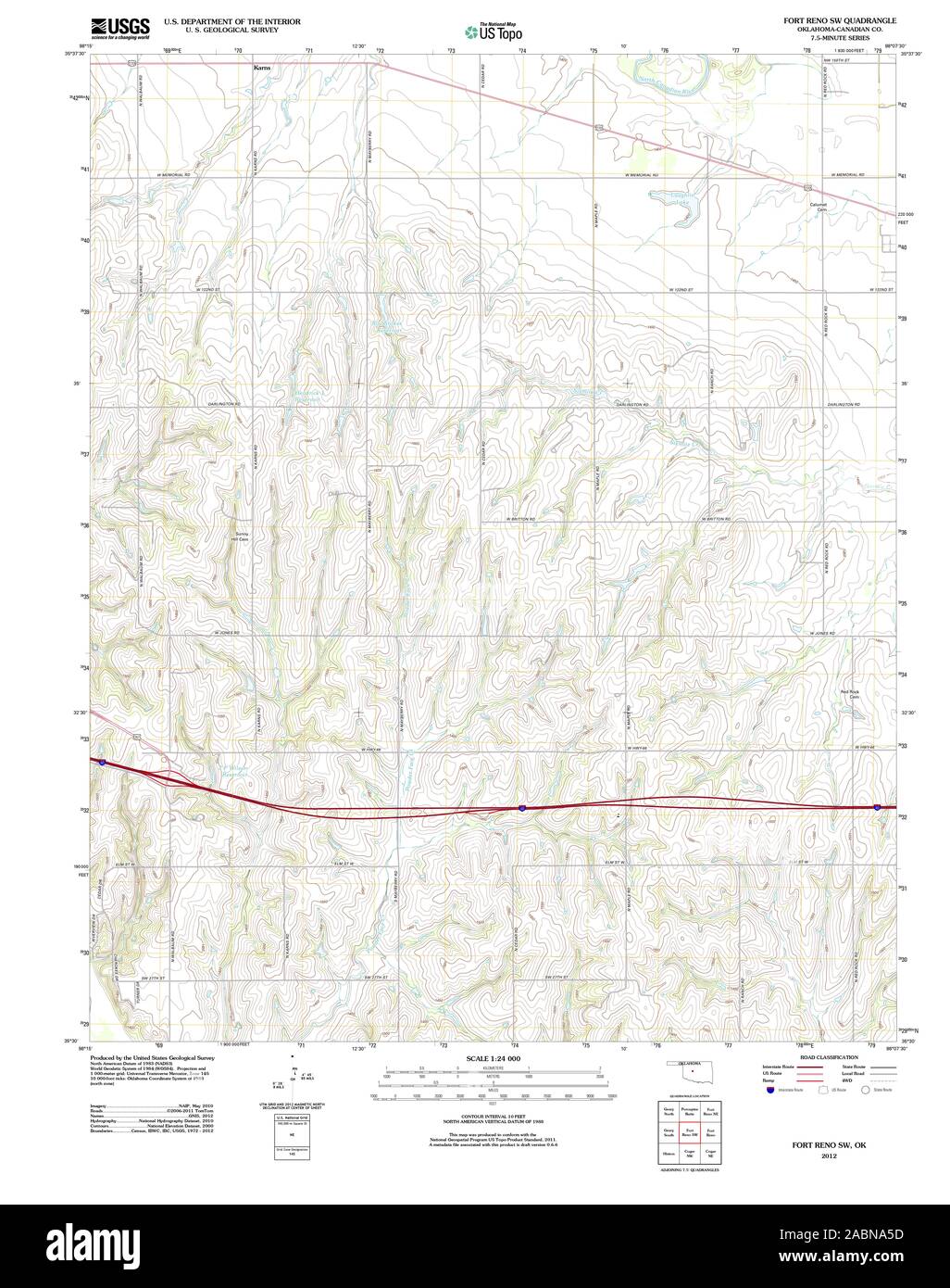 Map of reno oklahoma hi-res stock photography and images - Alamy