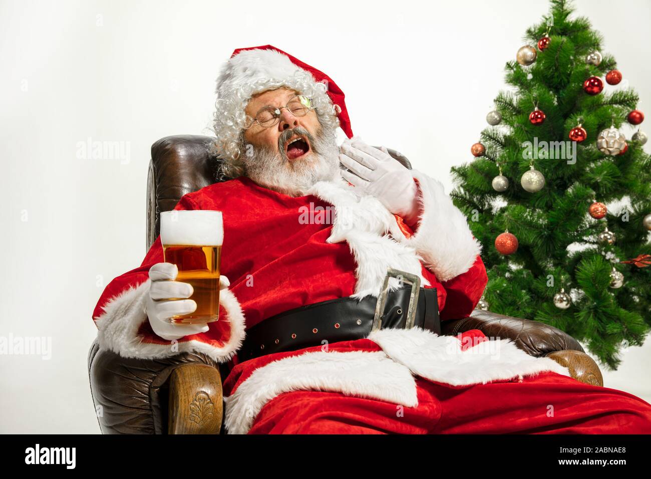 Santa claus drinking beer hi-res stock photography and images - Alamy
