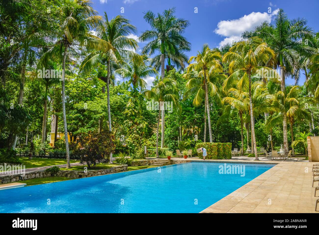 Swimmingpool, Hacienda Chichen Resort, Chichen Itza, Yucatan, Mexiko ...