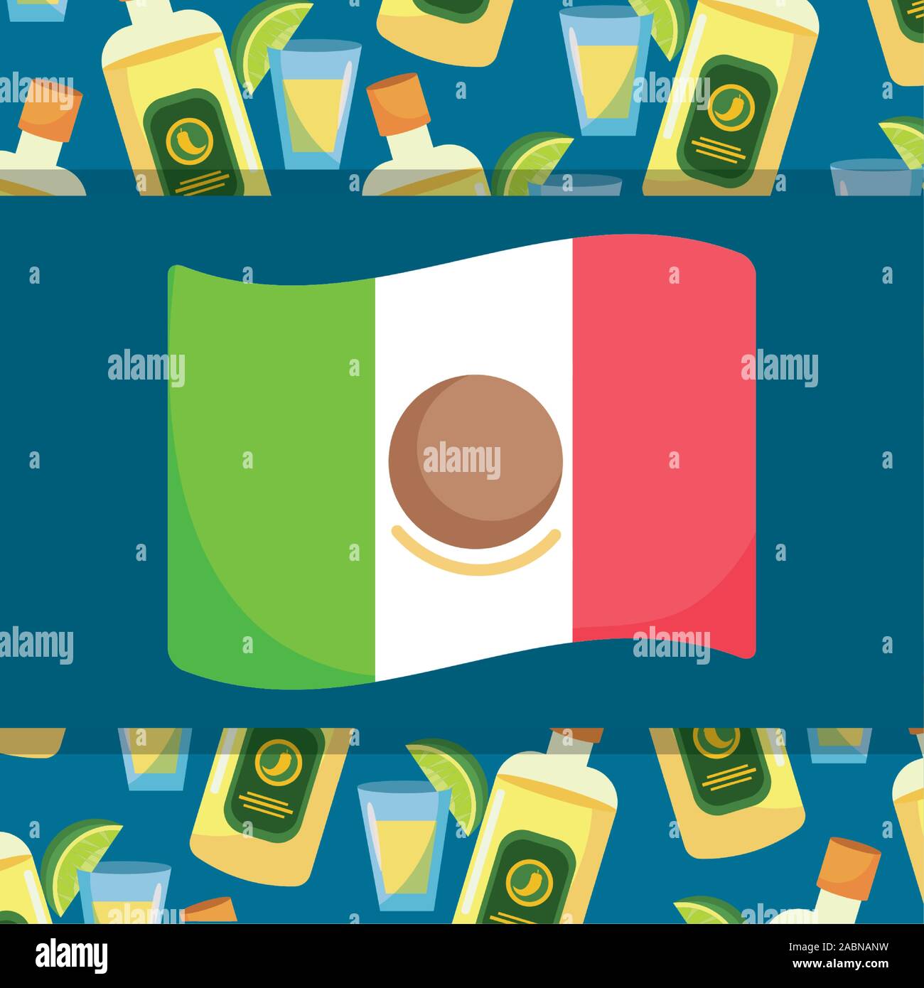 flag tequila drink lime mexican food, traditional celebration design ...