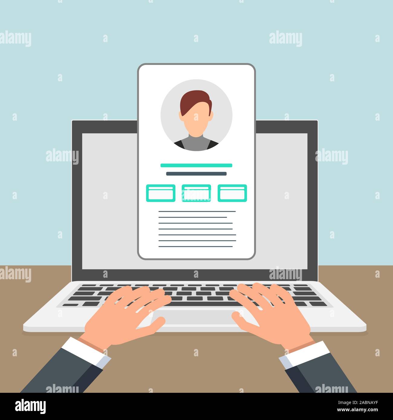 Login authentication concept on laptop screen. Notebook and online ...
