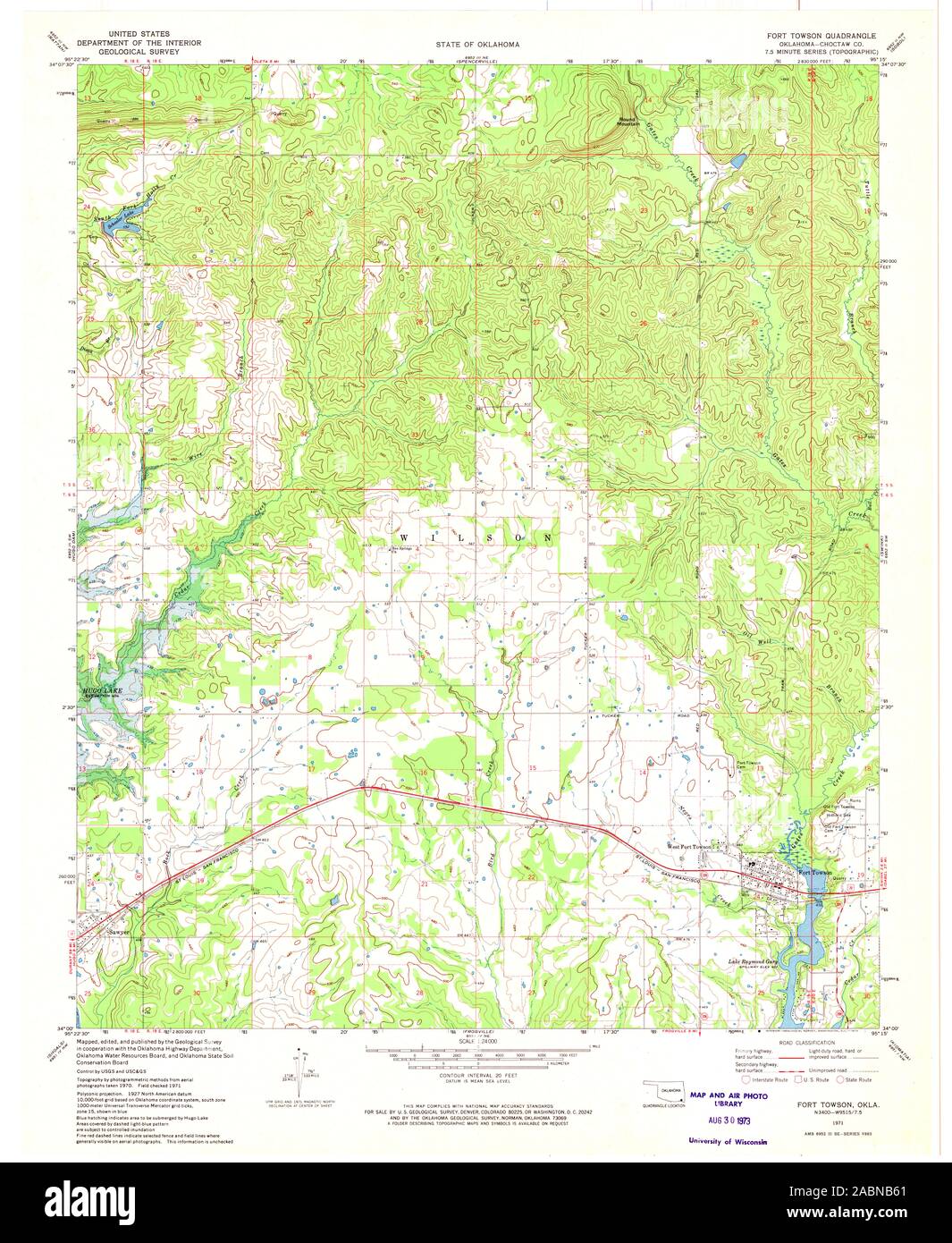 Map of towson oklahoma hi-res stock photography and images - Alamy