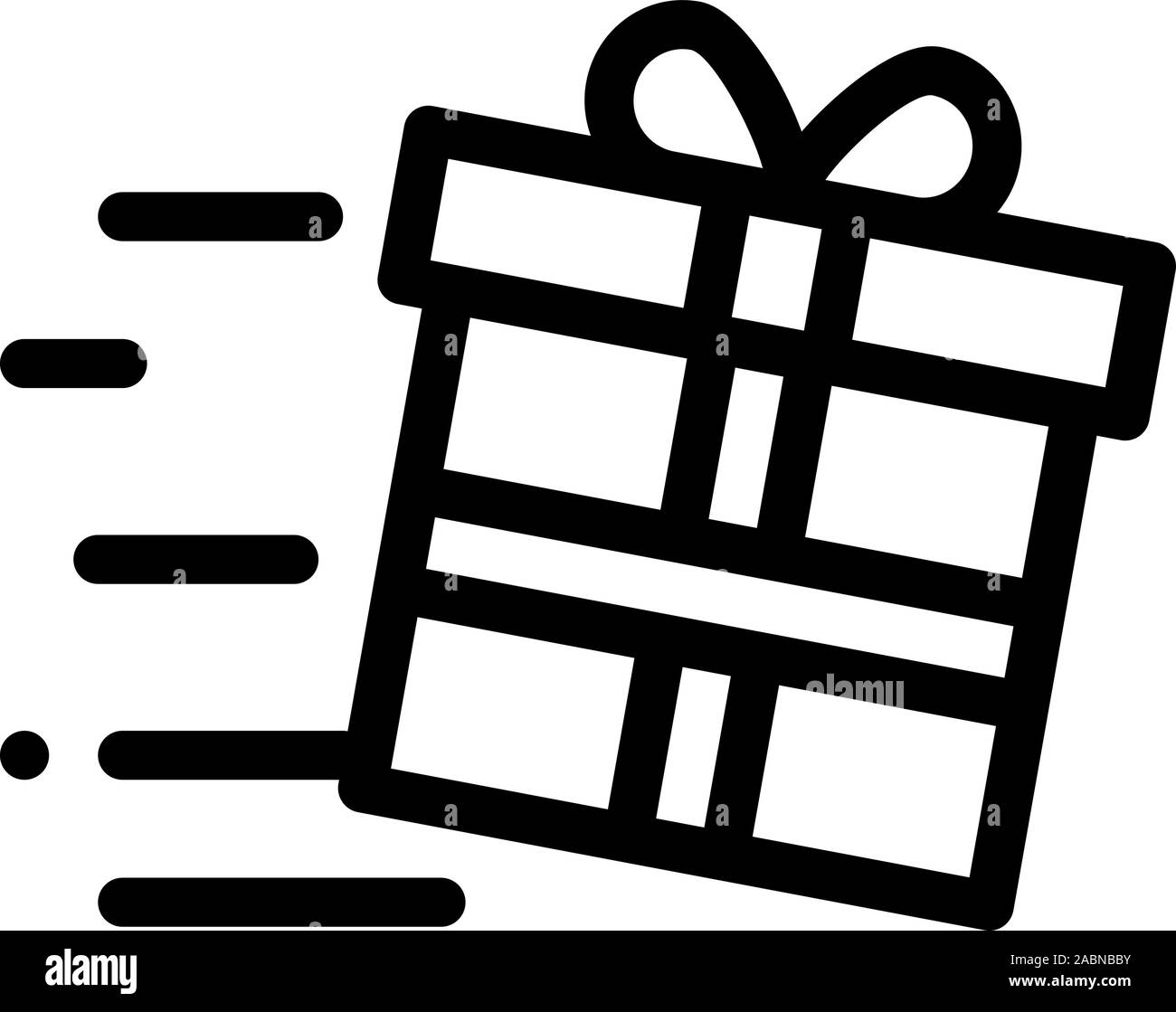 Gift with Speed of Light Icon Vector Outline Illustration Stock Vector ...