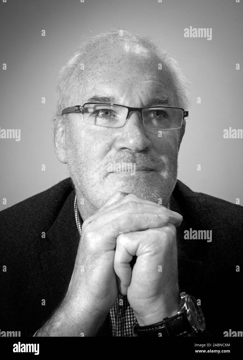 Portrait of the Rugby writer Eddie Butler Stock Photo - Alamy