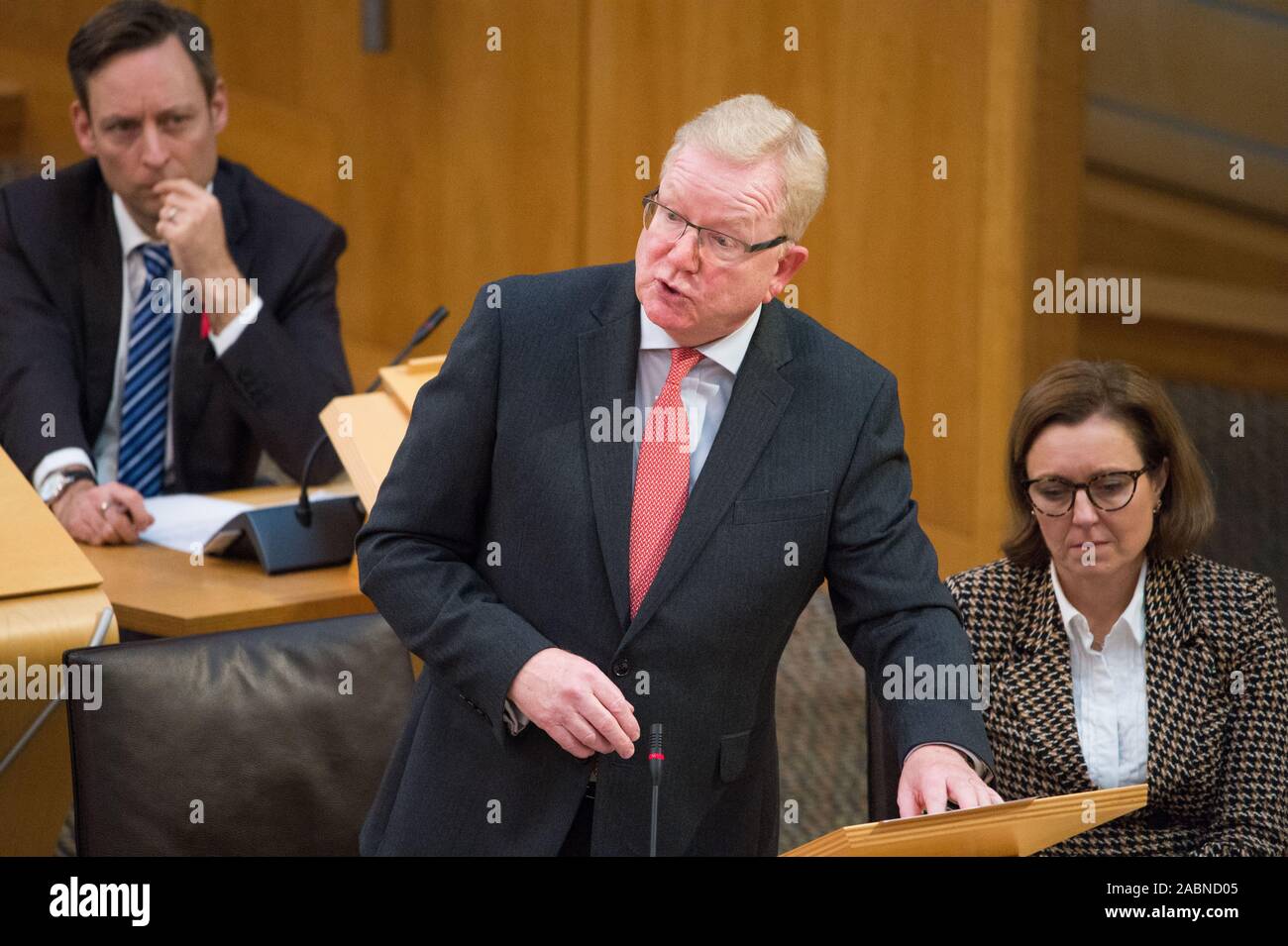 Edinburgh, UK. 28th Nov, 2019. Pictured: Jackson Carlaw MSP - Interim ...