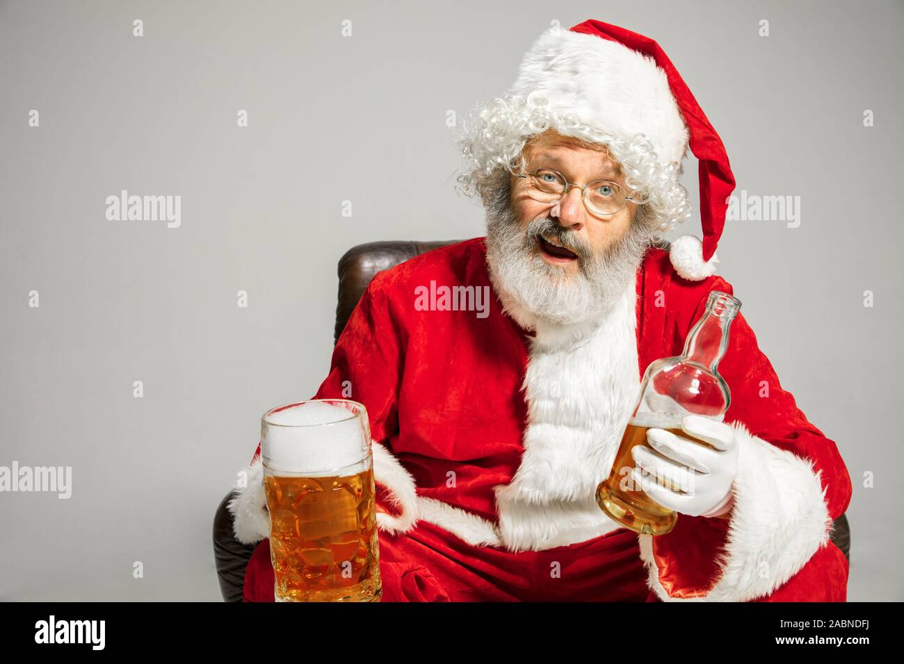 Santa Claus Drinking Beer