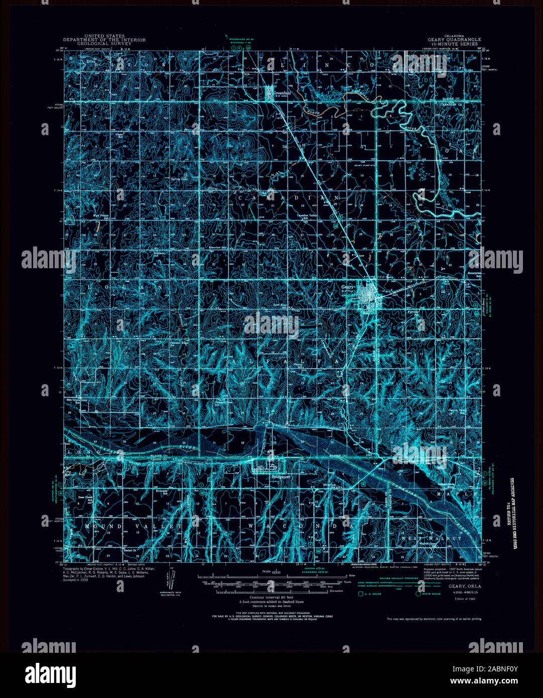 Map of geary hi-res stock photography and images - Alamy