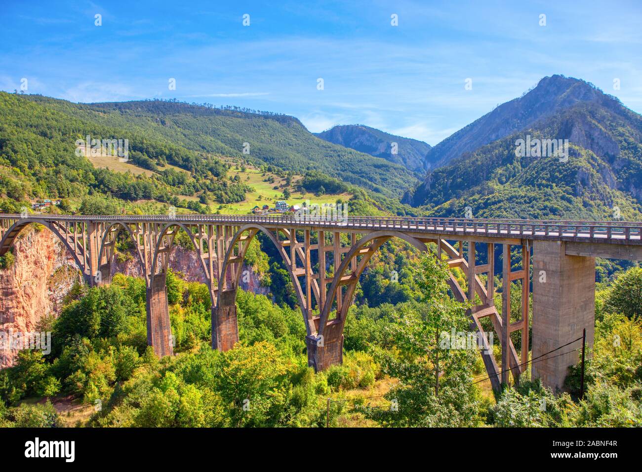 Famous Durdevica Tara Bridge in Montenegro Stock Photo - Alamy