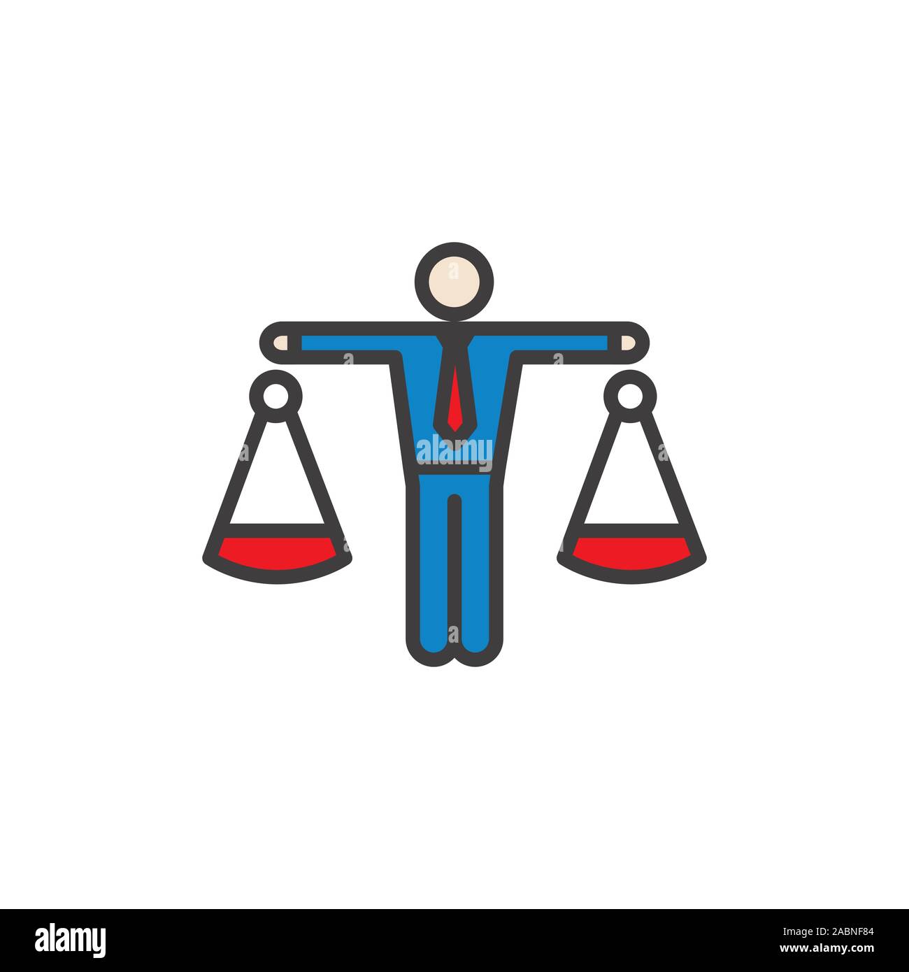 Icon with man weighing decisions - making a decision or choice icon ...