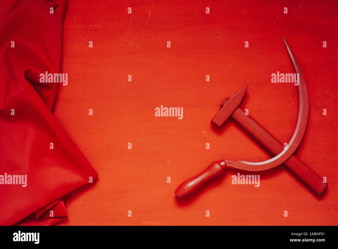 red sickle and hammer communism USSR Russia revolution Stock Photo - Alamy