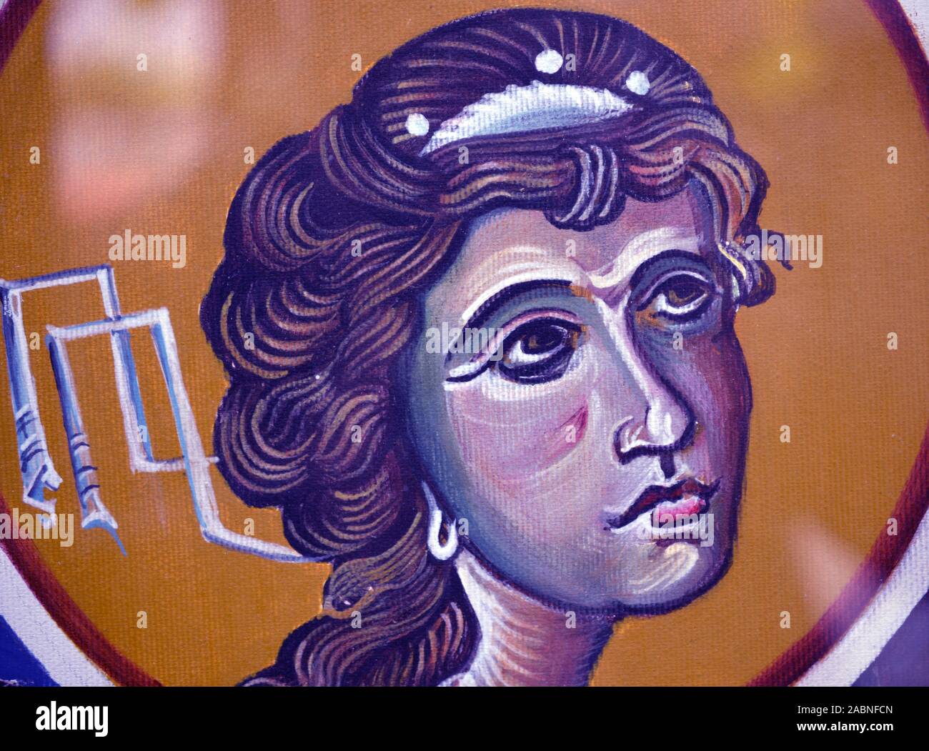 orthodox fresco of archangel gabriel,religion concept Stock Photo - Alamy