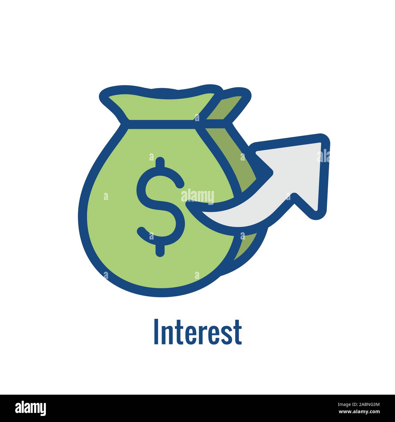 Investment - Banking Icon showing increase in amount Stock Vector Image ...