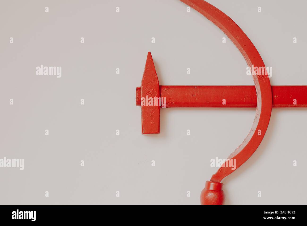 red sickle and hammer communism USSR Russia revolution Stock Photo - Alamy