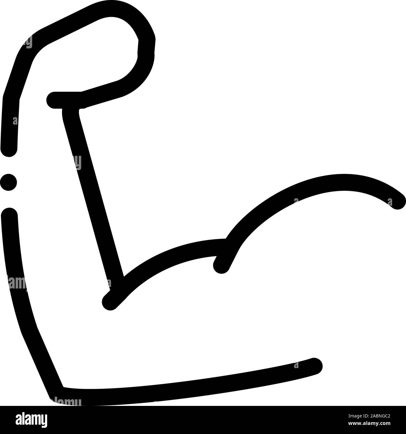 Human Strong Muscle Icon Vector Outline Illustration Stock Vector Image ...