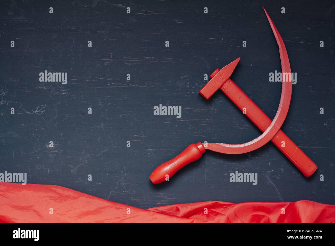 red sickle and hammer communism USSR Russia revolution Stock Photo - Alamy