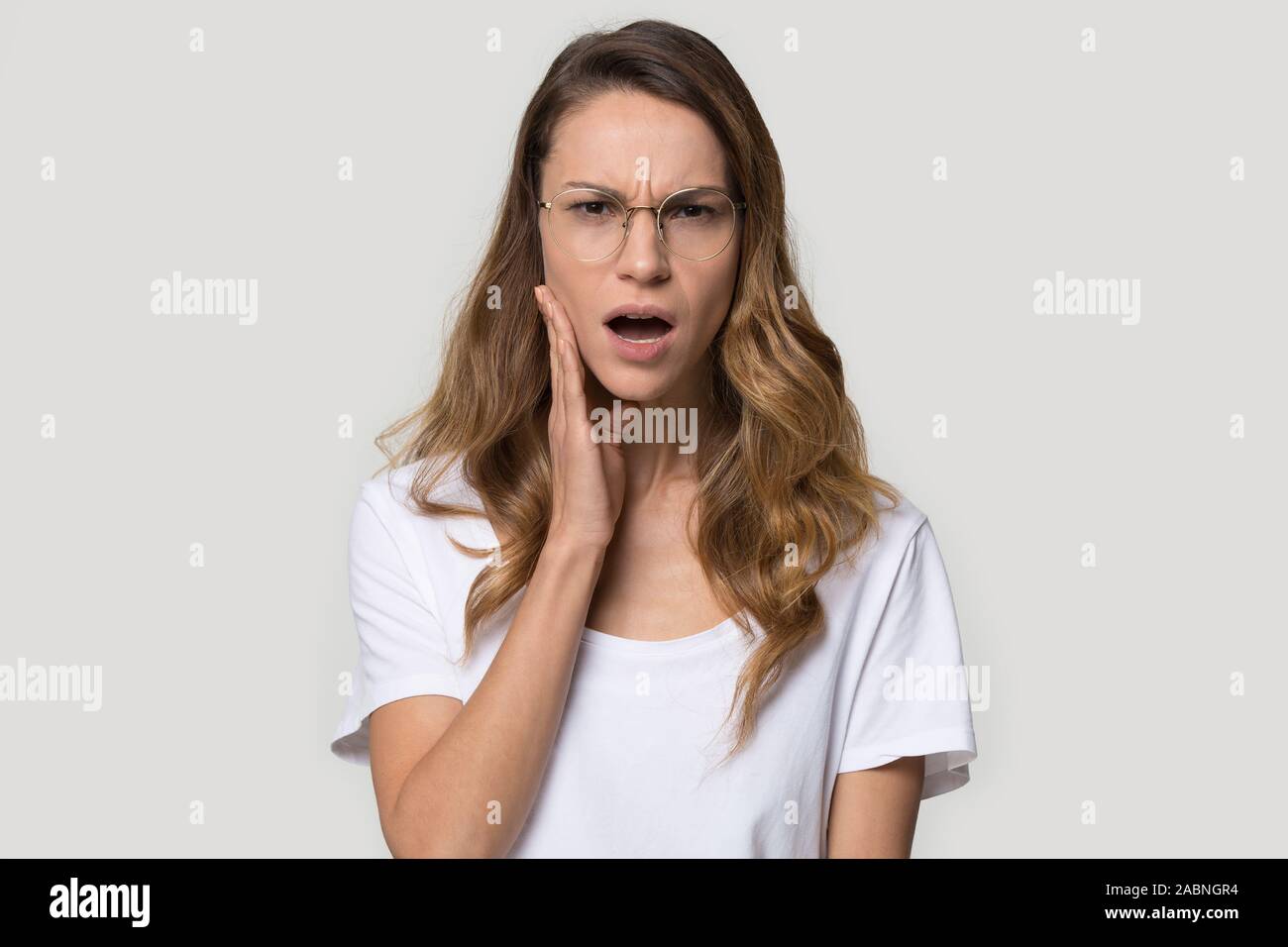 Woman angry open mouth hi-res stock photography and images - Alamy